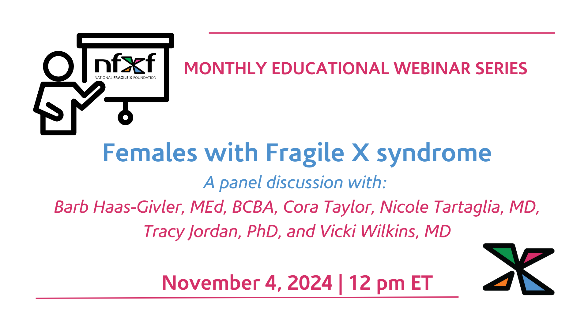NFXF Webinar Series - 2024 Females with Fragile X syndrome